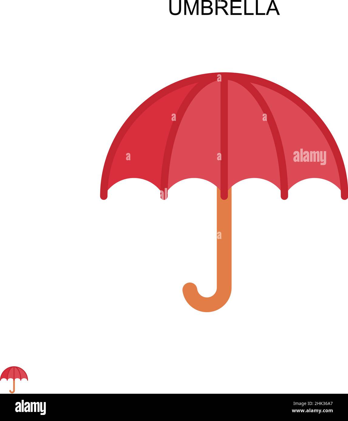 Umbrella Simple vector icon. Illustration symbol design template for ...