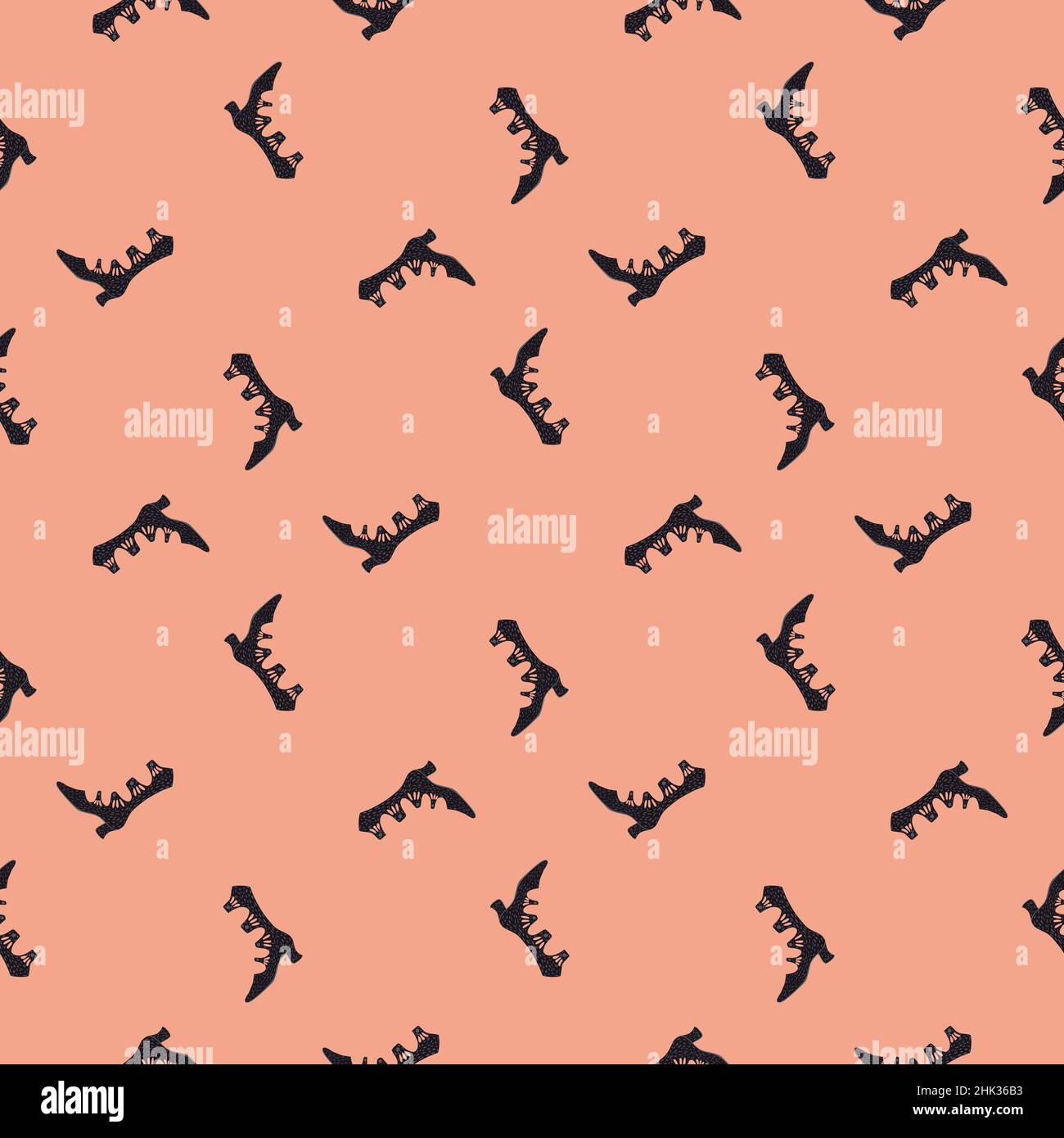 Abstract fashion seamless doodle pattern with little black women shoes ...