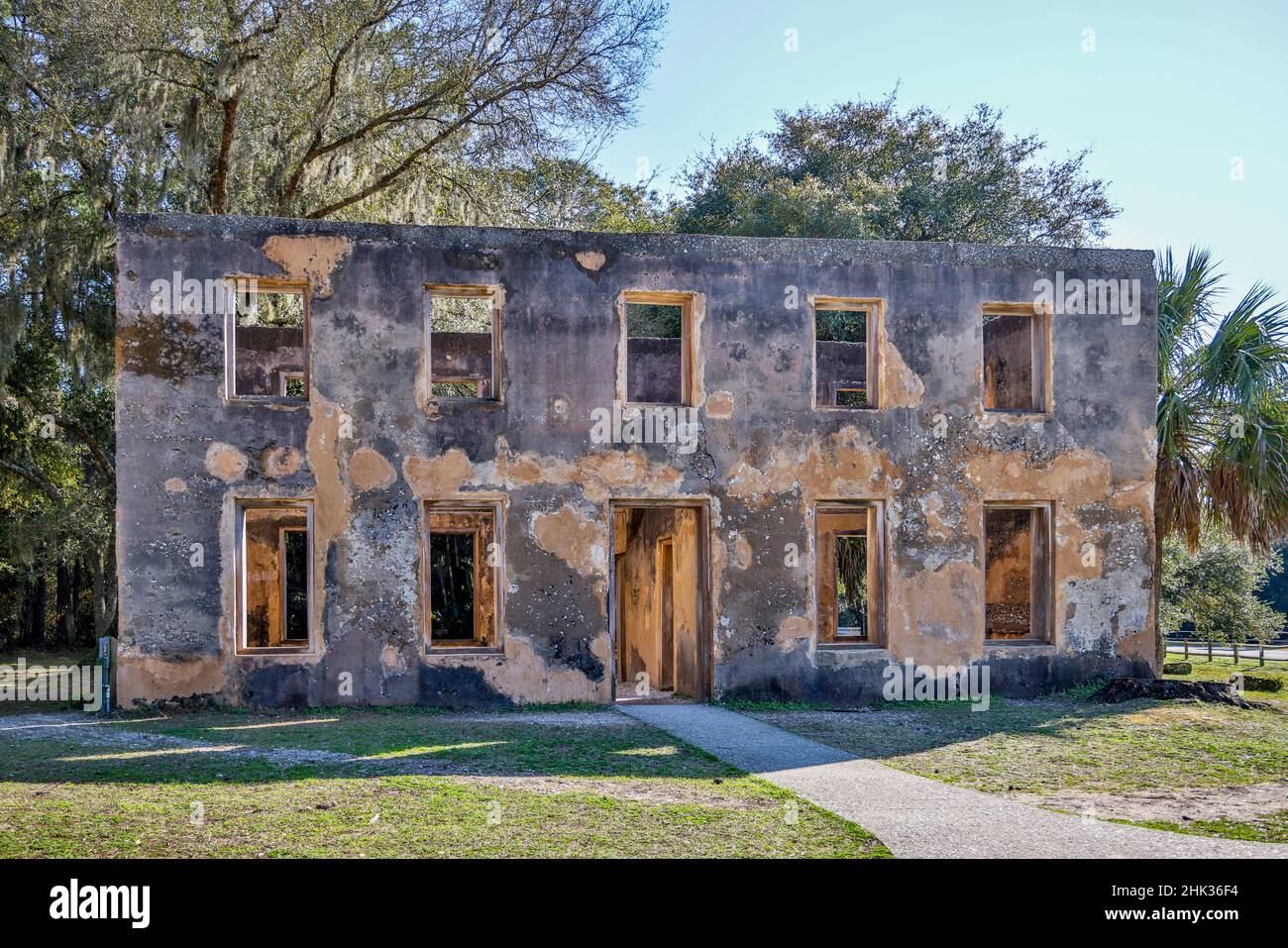 USA, Georgia, Jekyll Island, Ruins of Horton House, One of the oldest ...