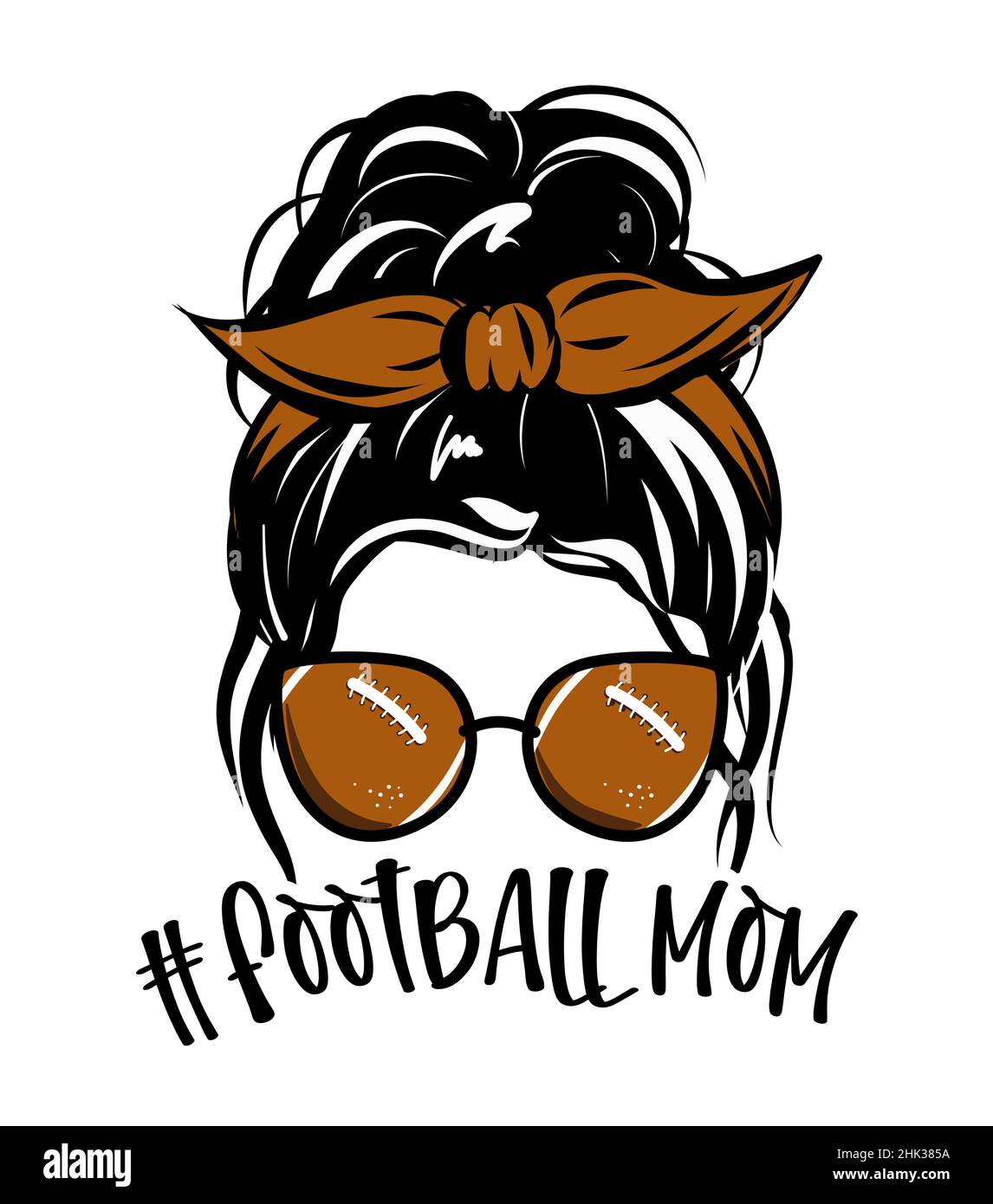 Football mom - Beautiful woman face with aviator sunglasses and brown ...