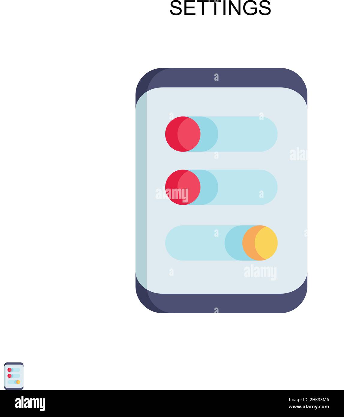 Settings Simple vector icon. Illustration symbol design template for ...