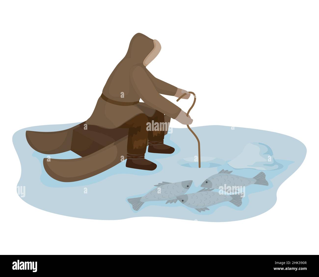 Ice Fishing Hole Clipart