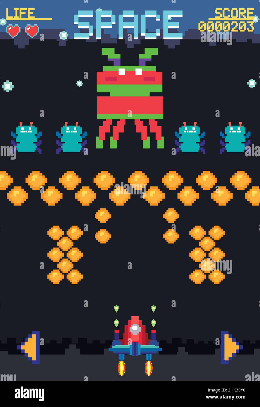 Space game user interface template illustration Stock Vector Image ...