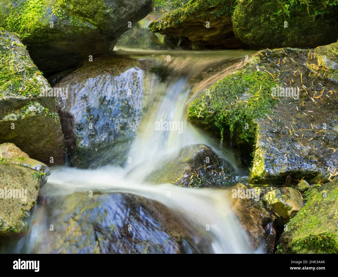 Washington State, Central Cascades, Small Stream Cascade, on trail to ...
