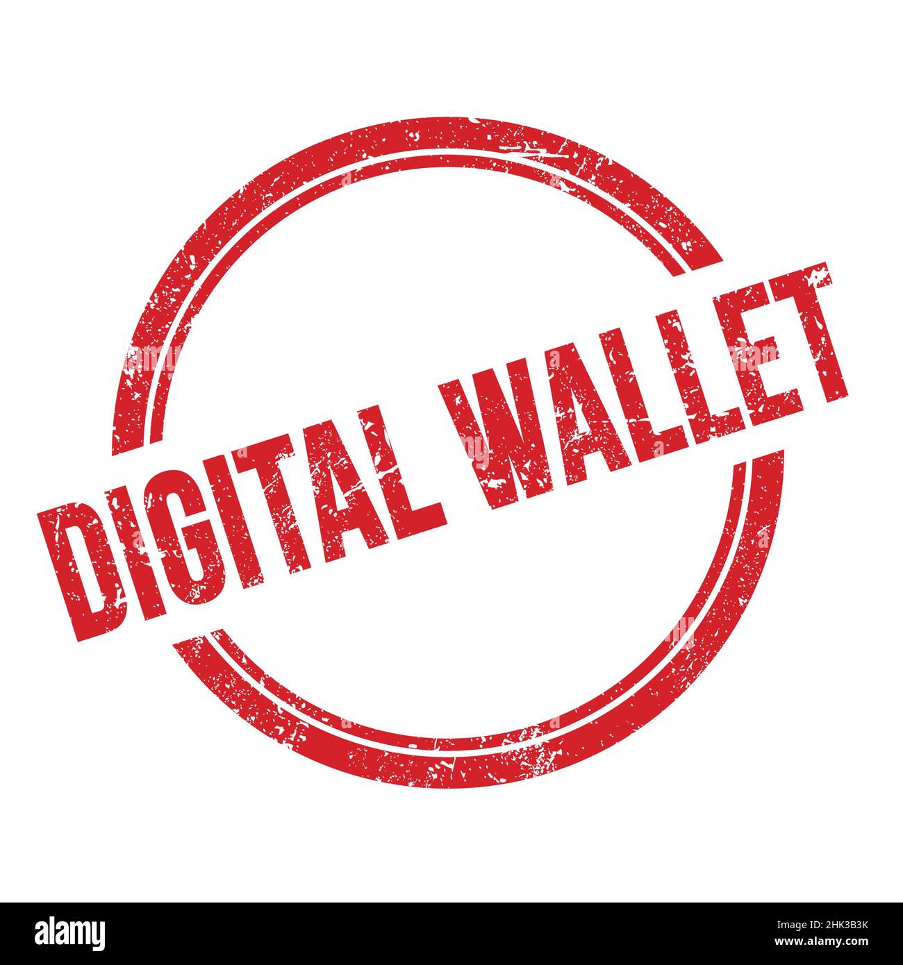DIGITAL WALLET text written on red grungy vintage round stamp Stock ...
