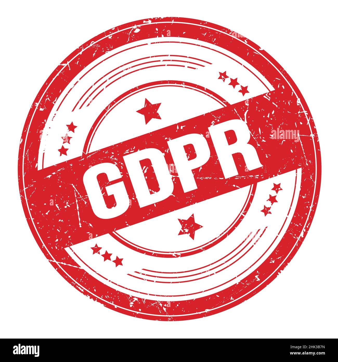 GDPR text on red round grungy texture stamp Stock Photo - Alamy