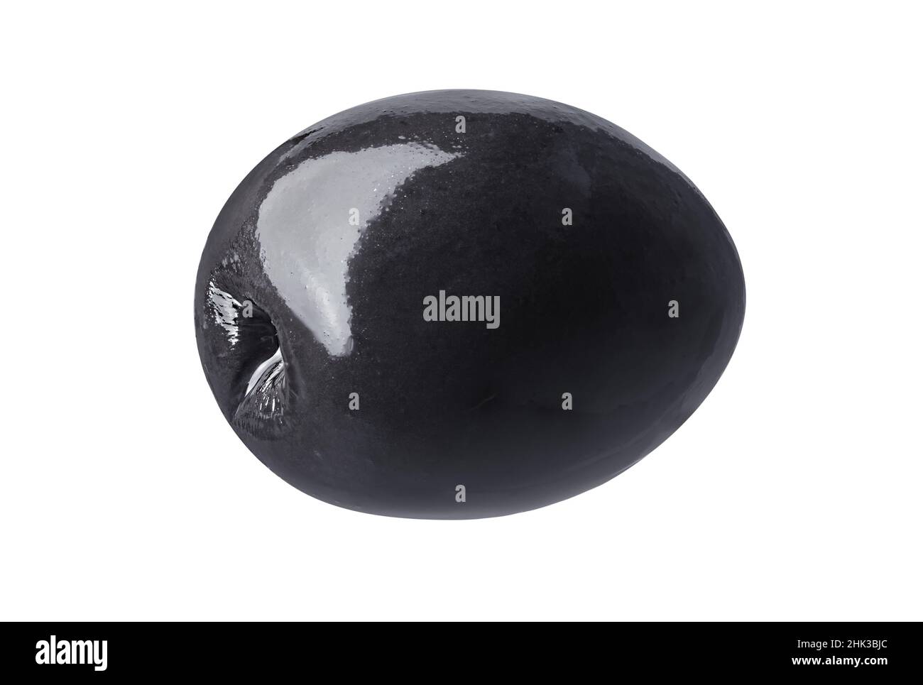 Single black olive isolated on white background Stock Photo - Alamy