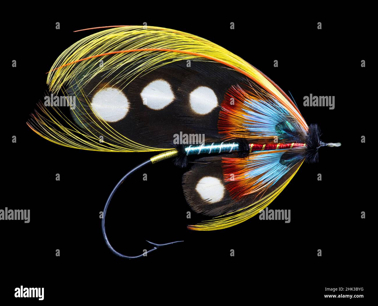 Atlantic Salmon Fly designs 'Western Illusion' Stock Photo - Alamy
