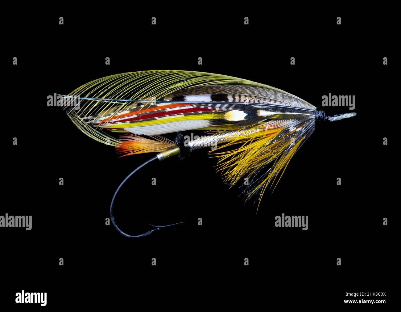 Atlantic Salmon Fly designs 'Dusty Miller' Stock Photo - Alamy