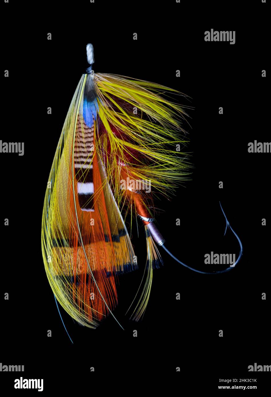 Atlantic Salmon Fly designs 'Orange Parson' Stock Photo - Alamy