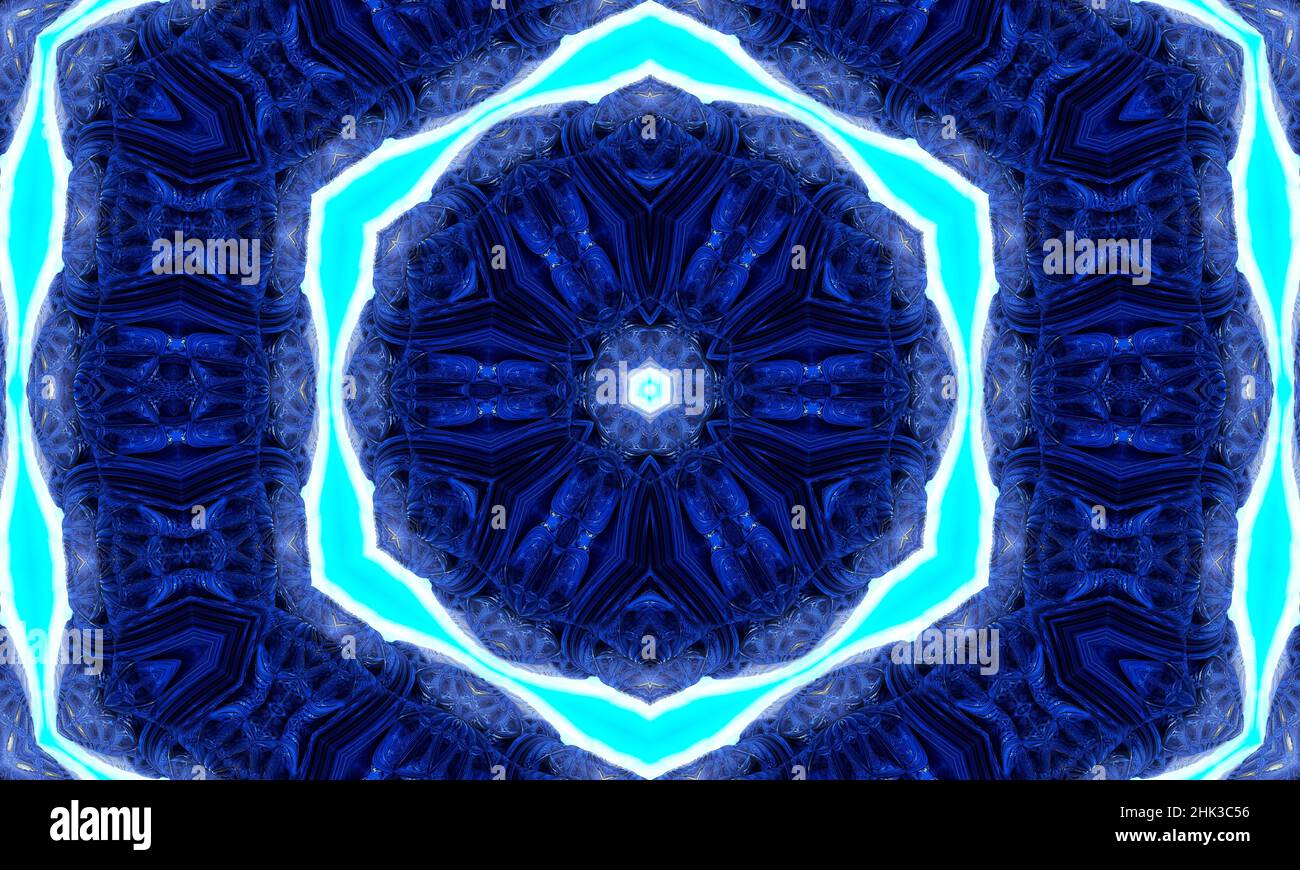 Neon shape on Blue textured background. Gradient color background ...