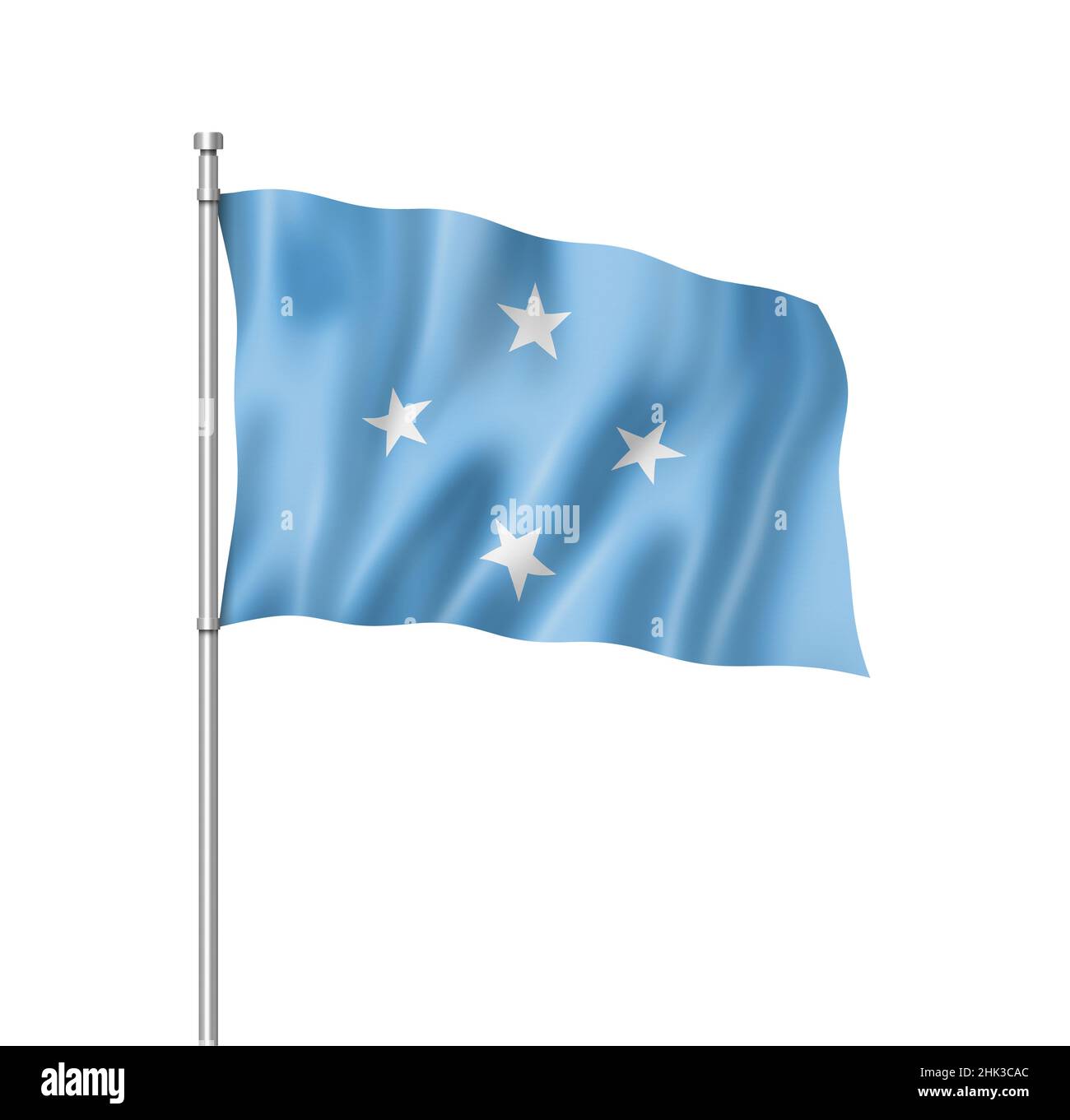 Micronesia flag, three dimensional render, isolated on white Stock ...