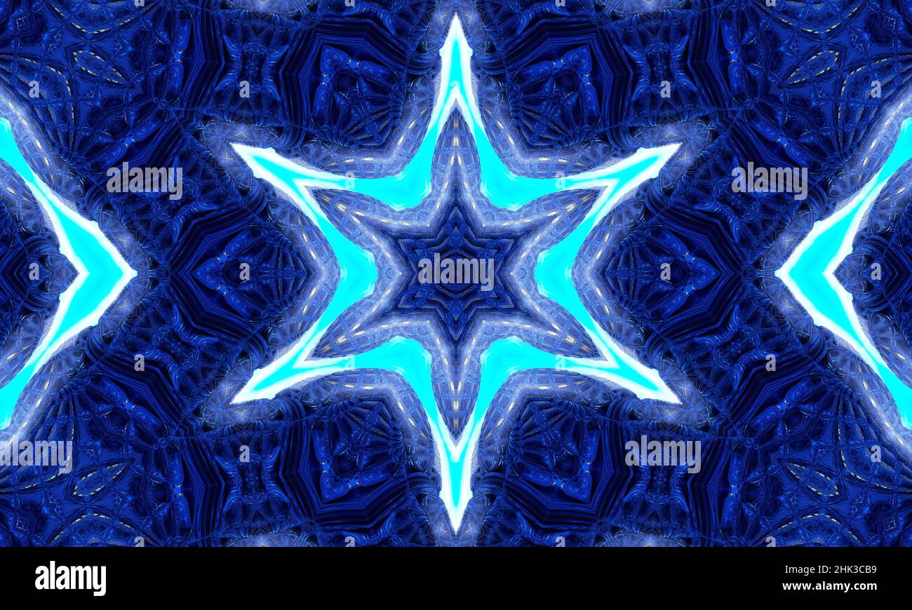 Neon shape on Blue textured background. Gradient color background ...