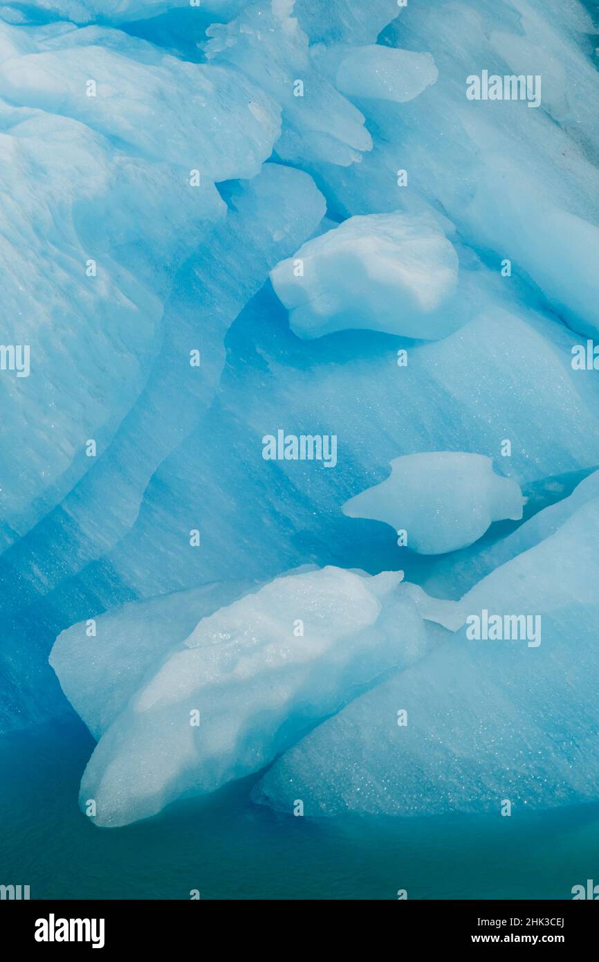 Blue Ice, Perito Moreno Glacier, Los Glaciares National Park, in ...