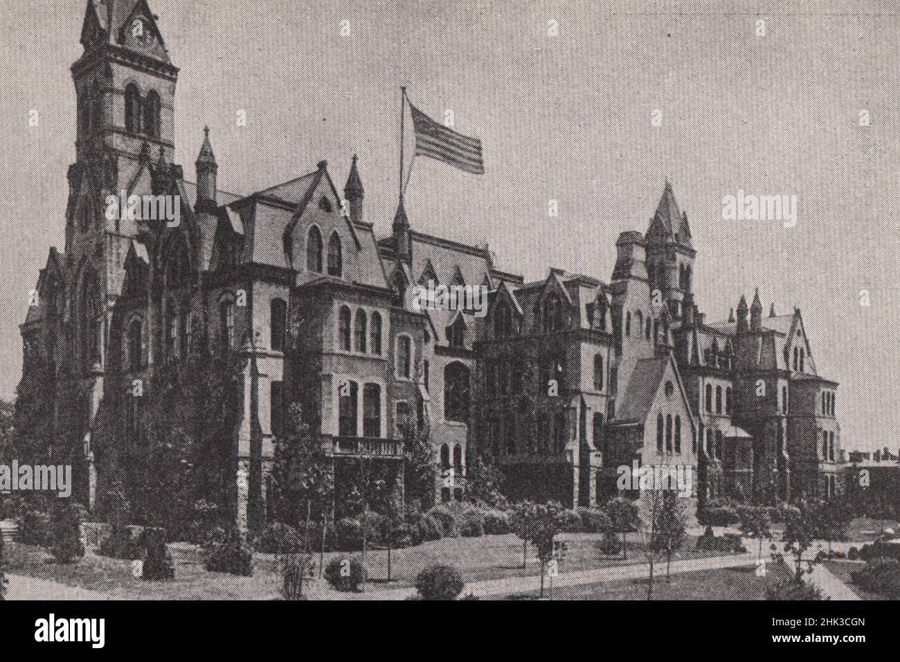 Imposing college Hall of the University of Pennsylvania. Philadelphia ...