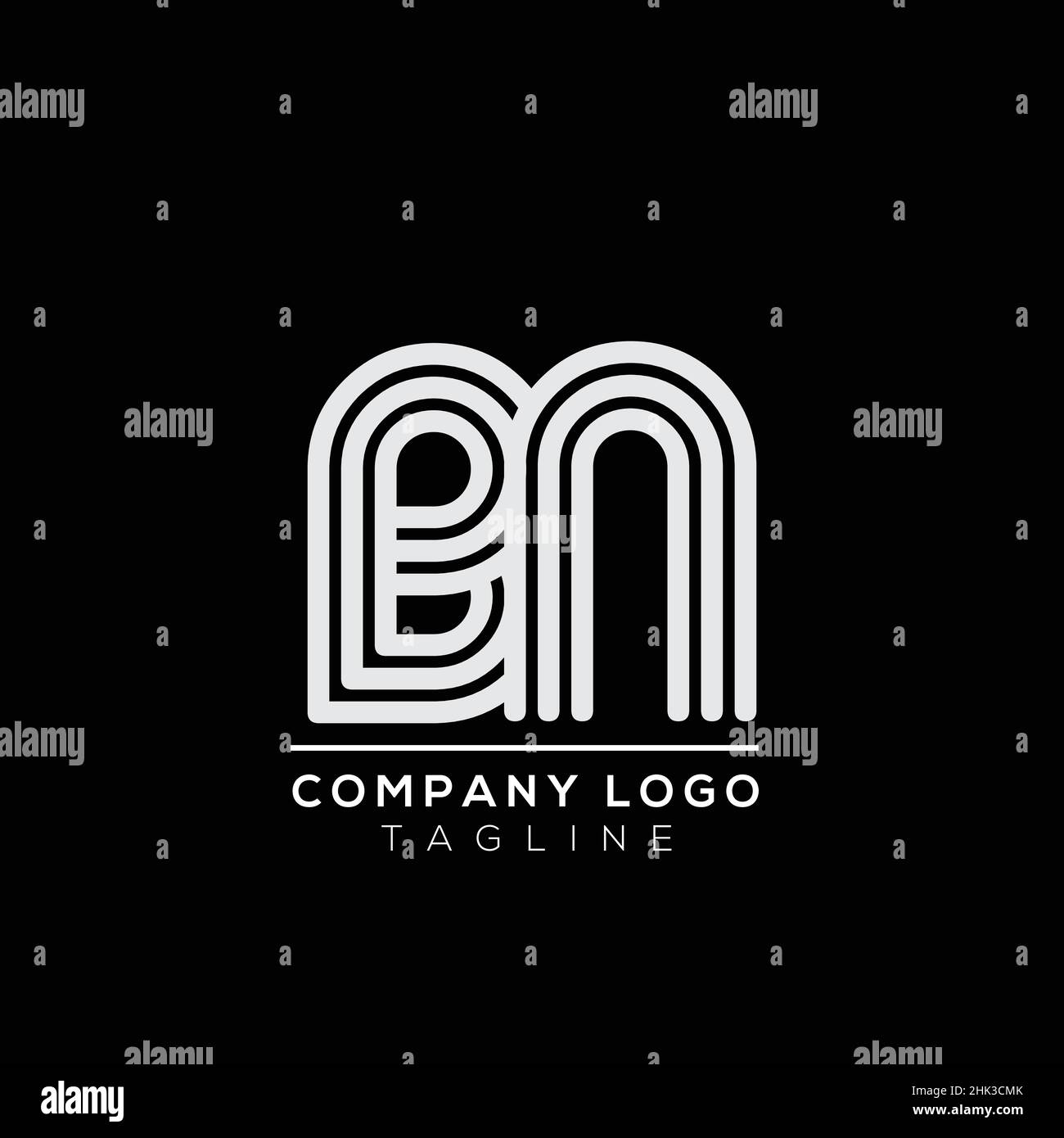 Letter BN alphabet Logo sign symbol. Modern vector logo design for the ...