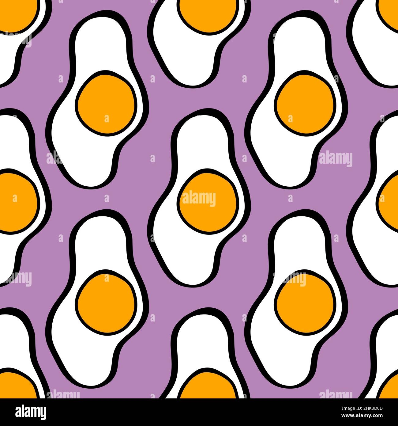Tasty seamless scrambled egg pattern for fabrics and textiles and cards ...