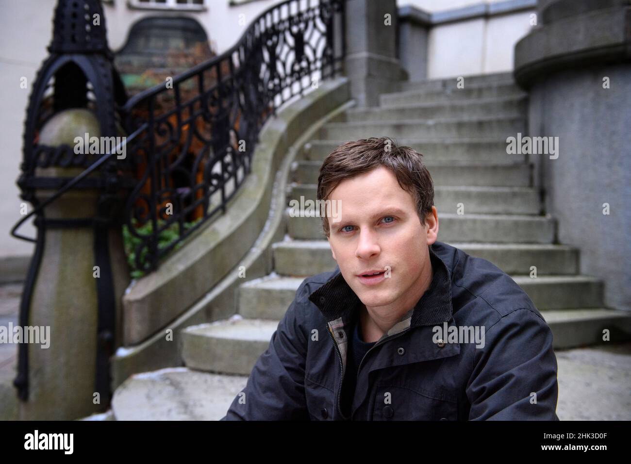 Swedish actor Adam Palsson (Swedish: Adam Pålsson) plays Kurt Wallander ...