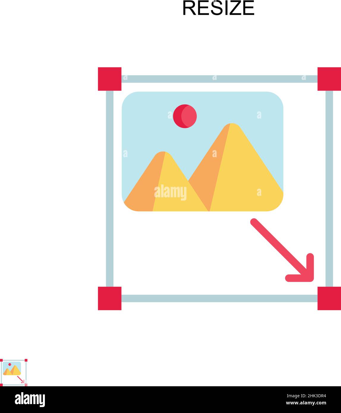 Resize Simple vector icon. Illustration symbol design template for web mobile UI element Stock ...