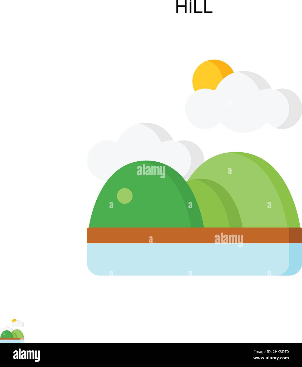 Hill Simple vector icon. Illustration symbol design template for web ...
