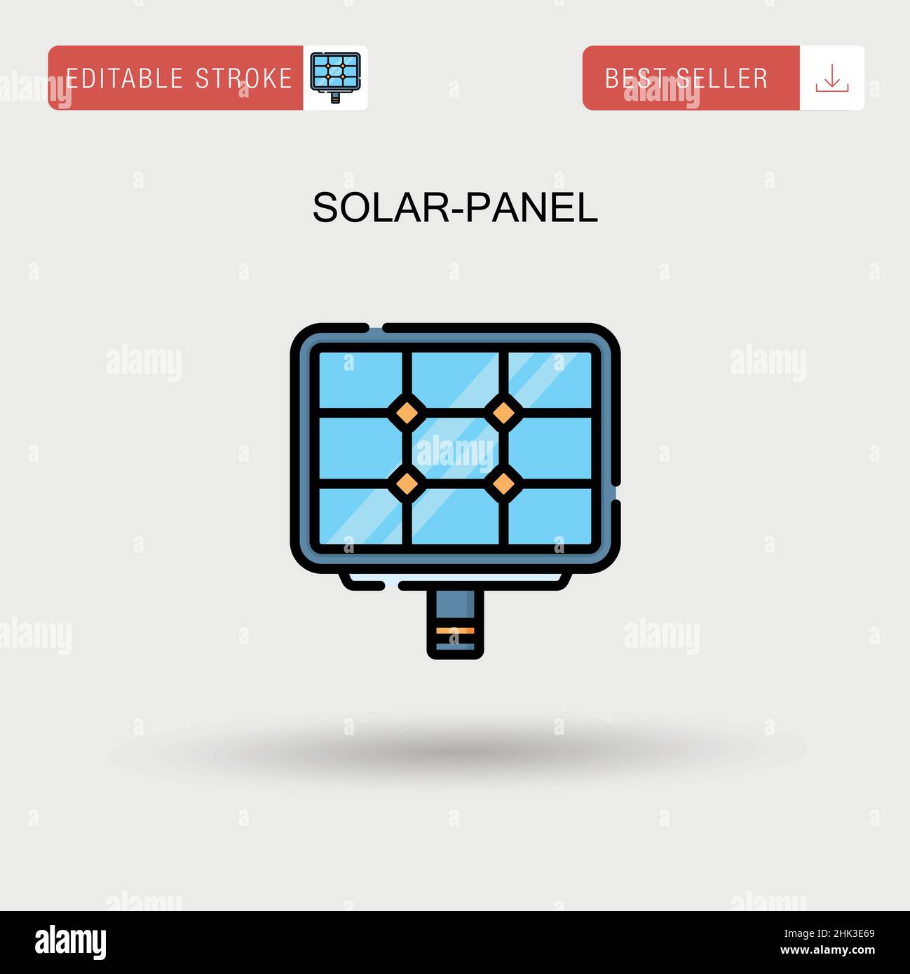 Solar-panel Simple vector icon Stock Vector Image & Art - Alamy