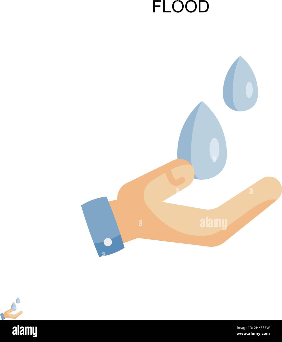 Flood Simple vector icon. Illustration symbol design template for web ...