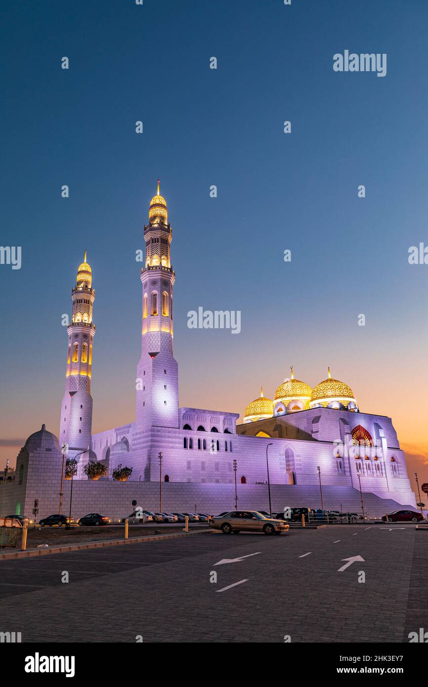 Middle East, Arabian Peninsula, Oman, Muscat, Bawshar. Evening view of ...