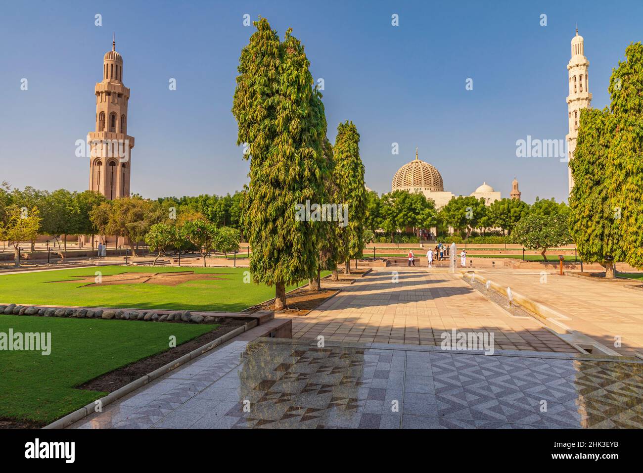 Middle East, Arabian Peninsula, Oman, Muscat. Garden of the Sultan ...