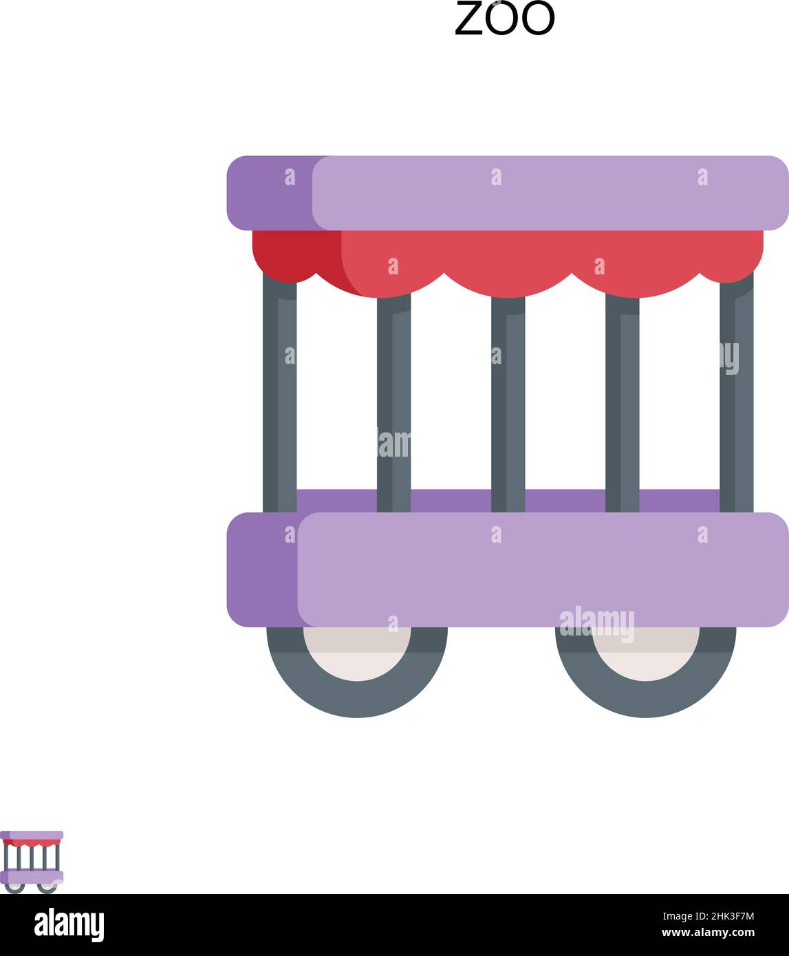 Zoo Simple vector icon. Illustration symbol design template for web ...