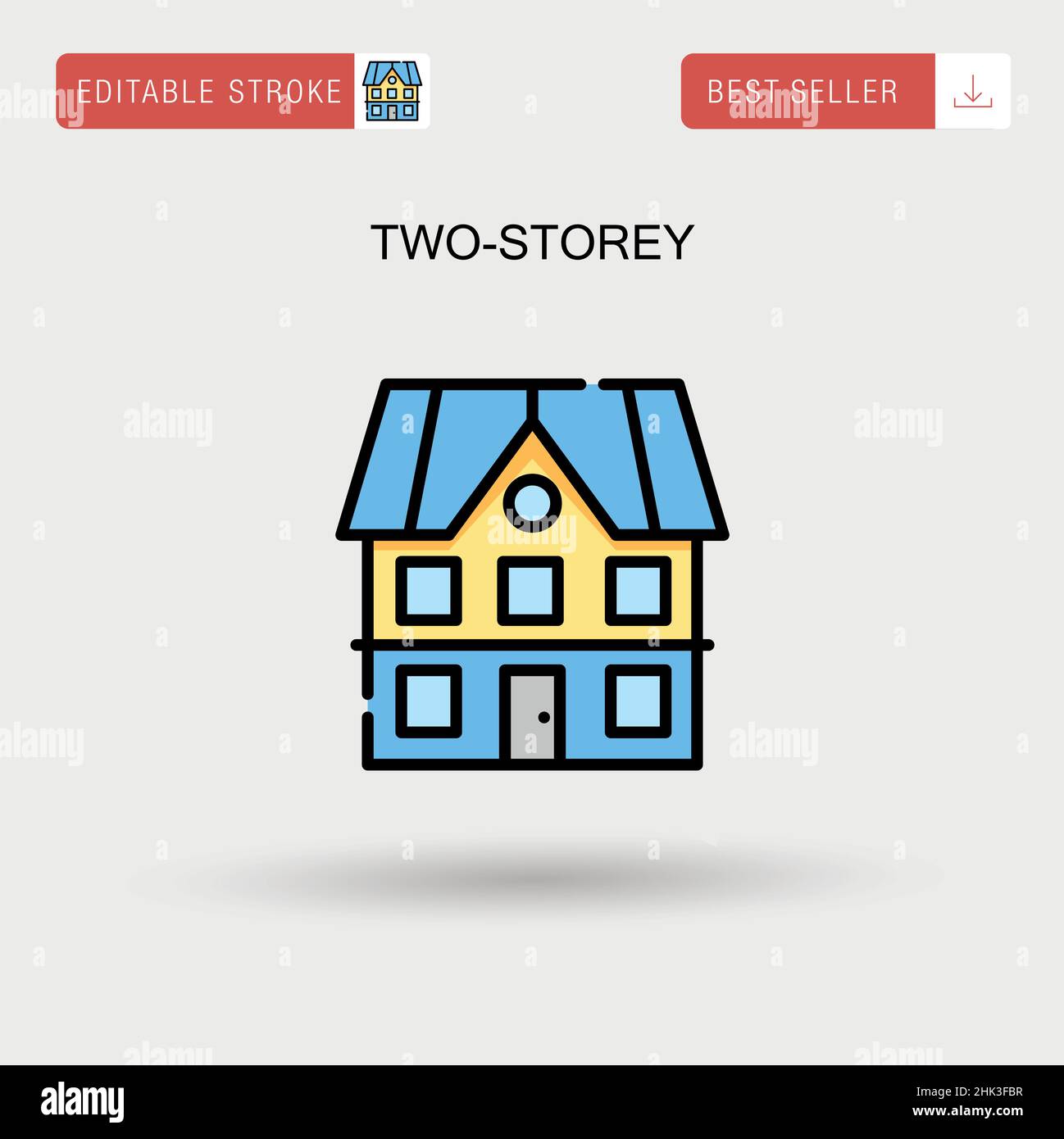 Two-storey Simple vector icon Stock Vector Image & Art - Alamy