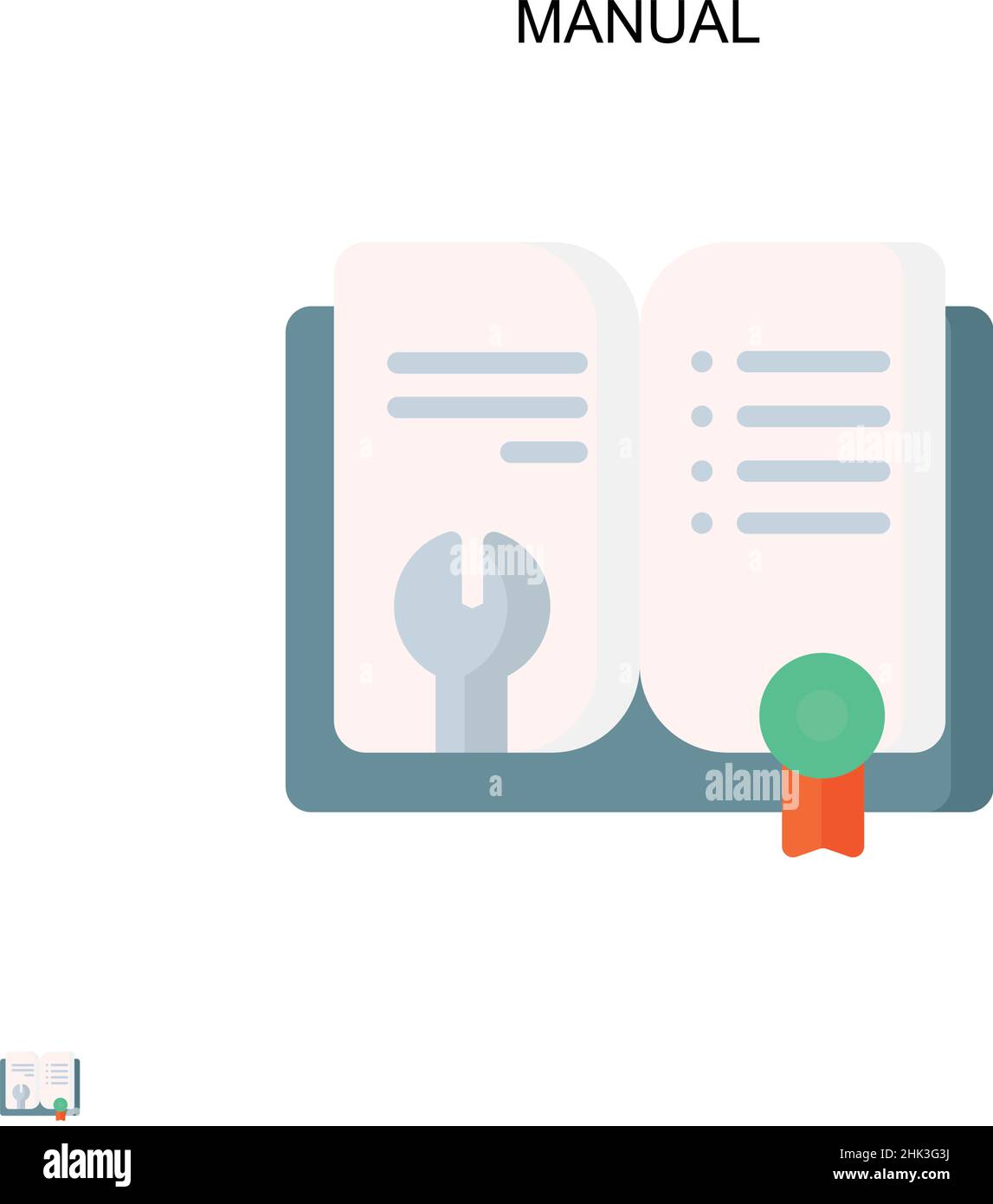 Manual Simple vector icon. Illustration symbol design template for web ...