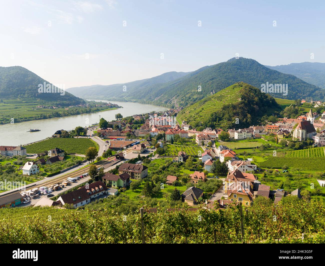 Historic village Spitz located in wine-growing area, UNESCO World ...