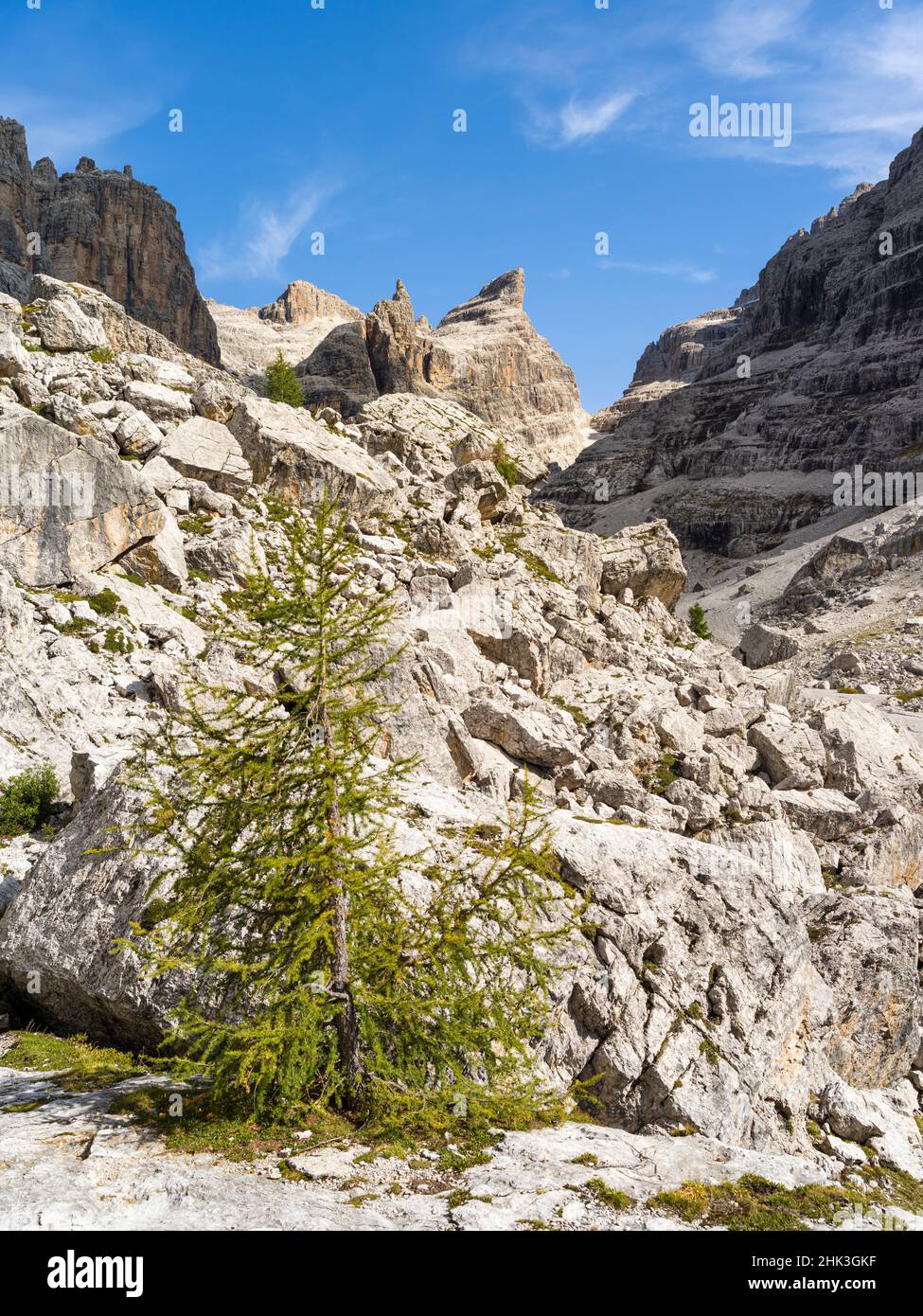 Bocca del Tuckett and Cima Sella. The Brenta Dolomites, UNESCO World ...