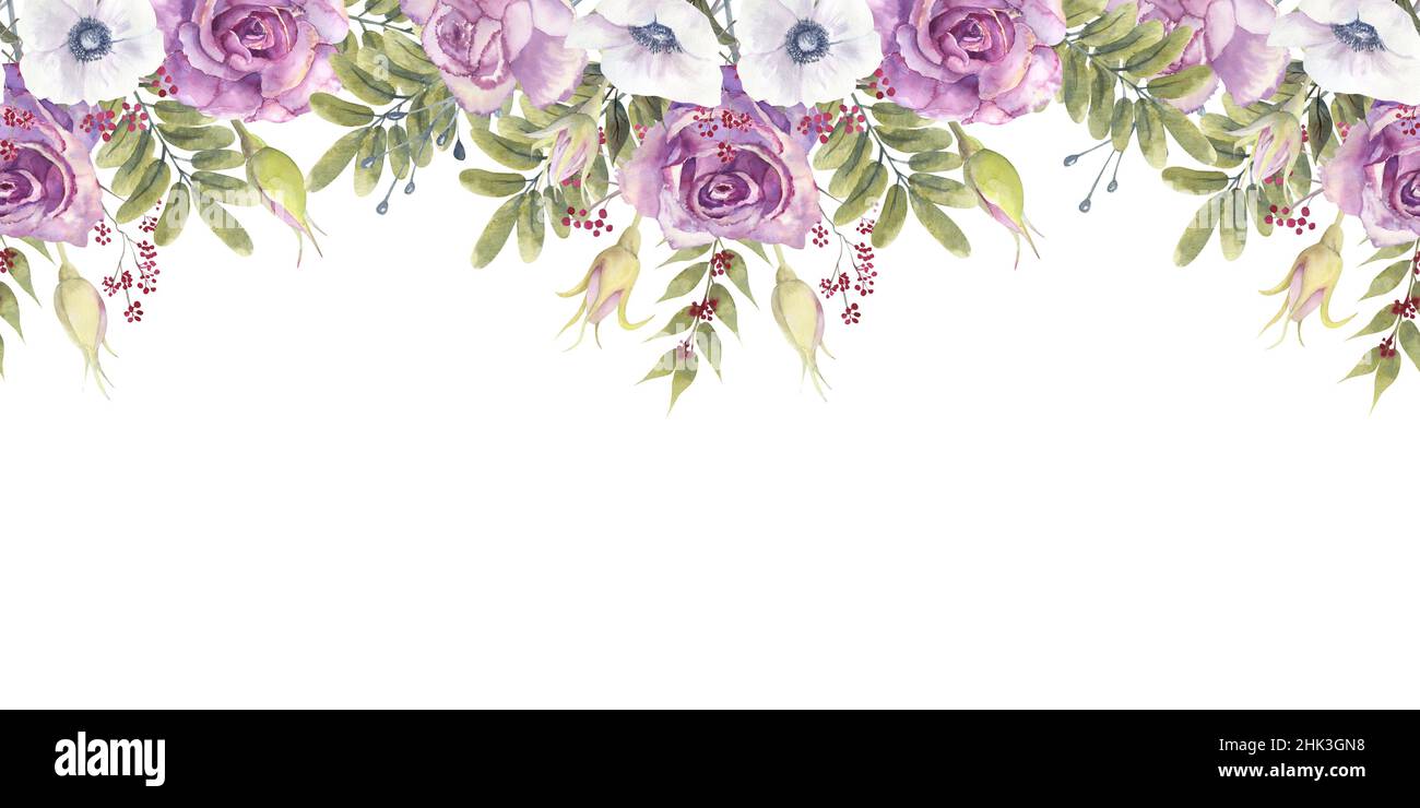 Purple Roses Border