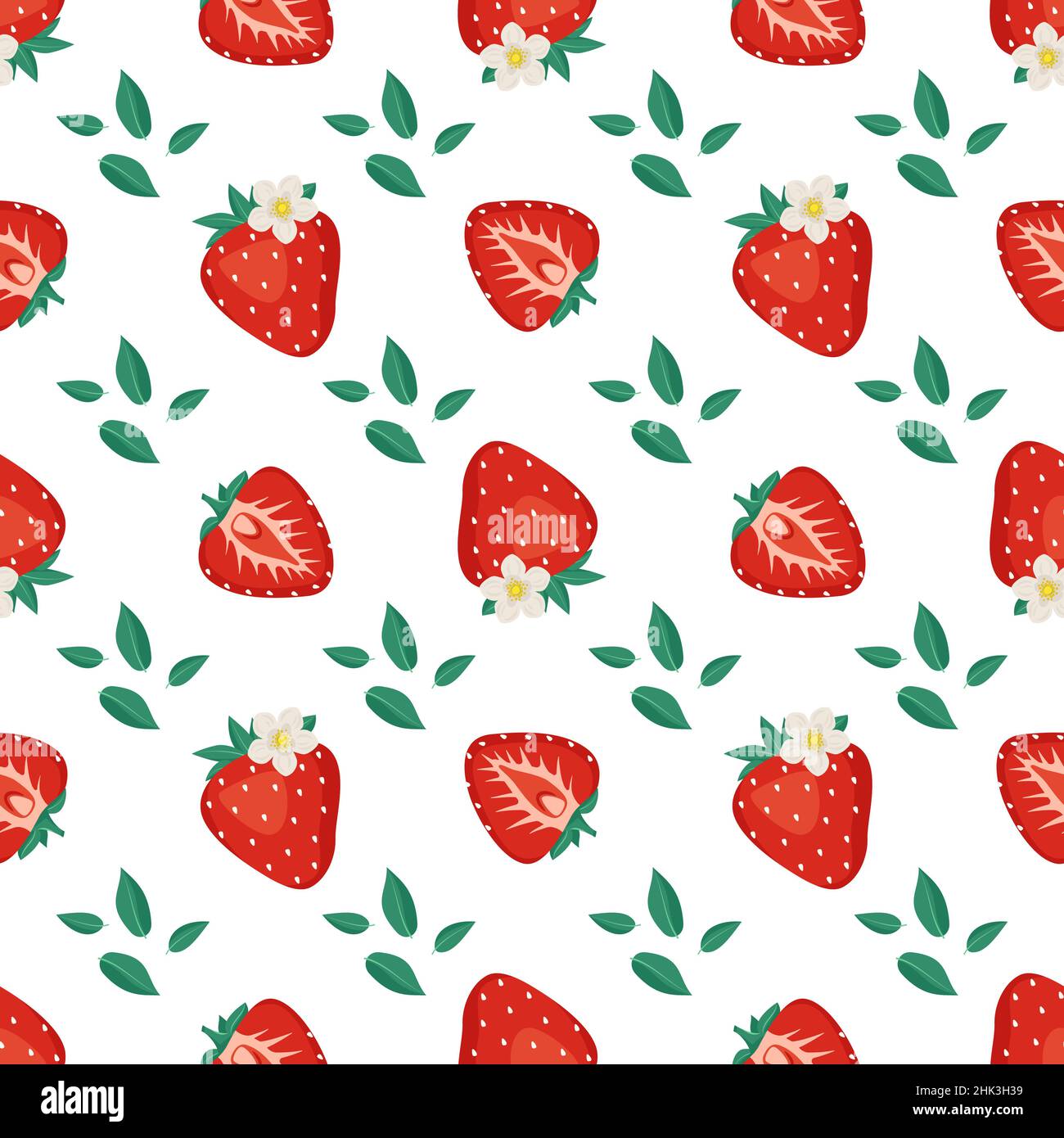 Red strawberry pattern Stock Vector Images - Alamy