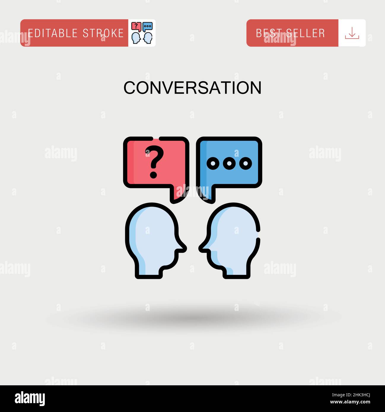 Conversation Simple vector icon Stock Vector Image & Art - Alamy