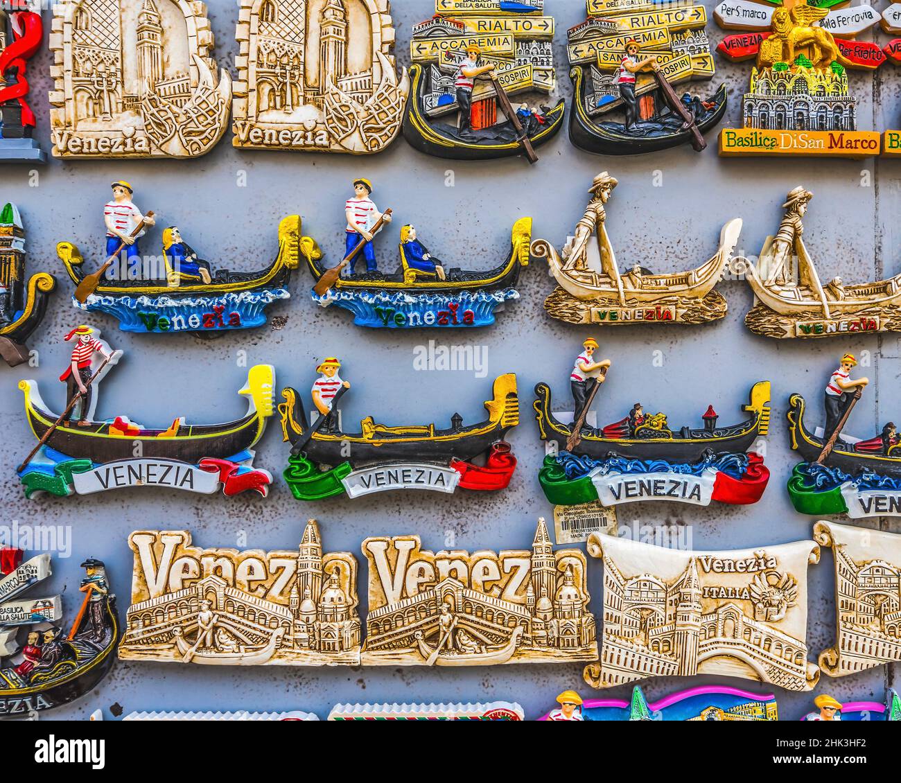 Colorful gondolas, Piazza San Marco Magnets, Venice, Italy Stock Photo ...
