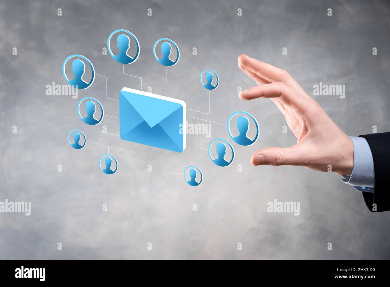 Email and user icon,sign,symbol marketing or newsletter concept ...