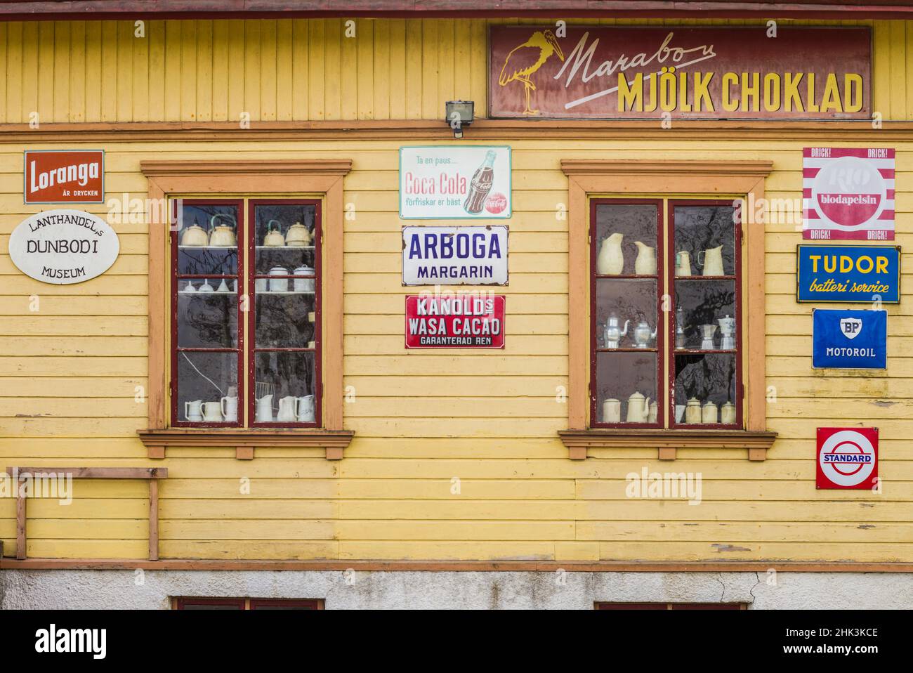 Sweden, Gotland Island, Dalhem, Dunbodi General Store Museum, exterior ...