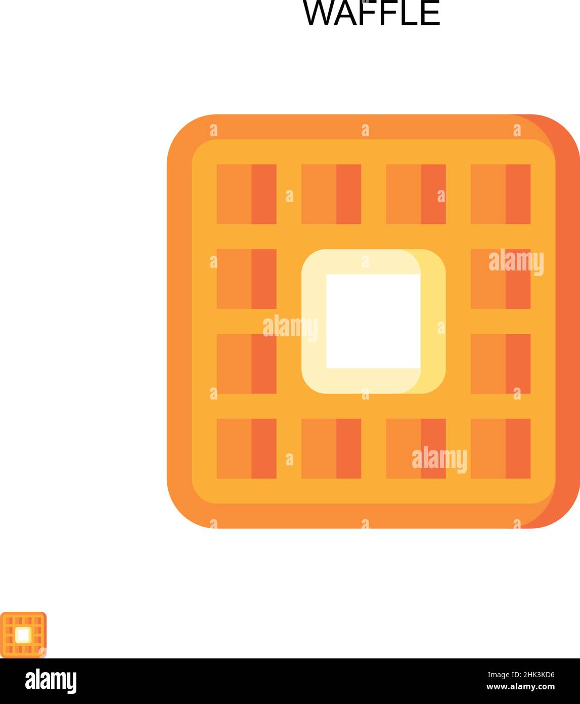 Waffle Simple vector icon. Illustration symbol design template for web ...