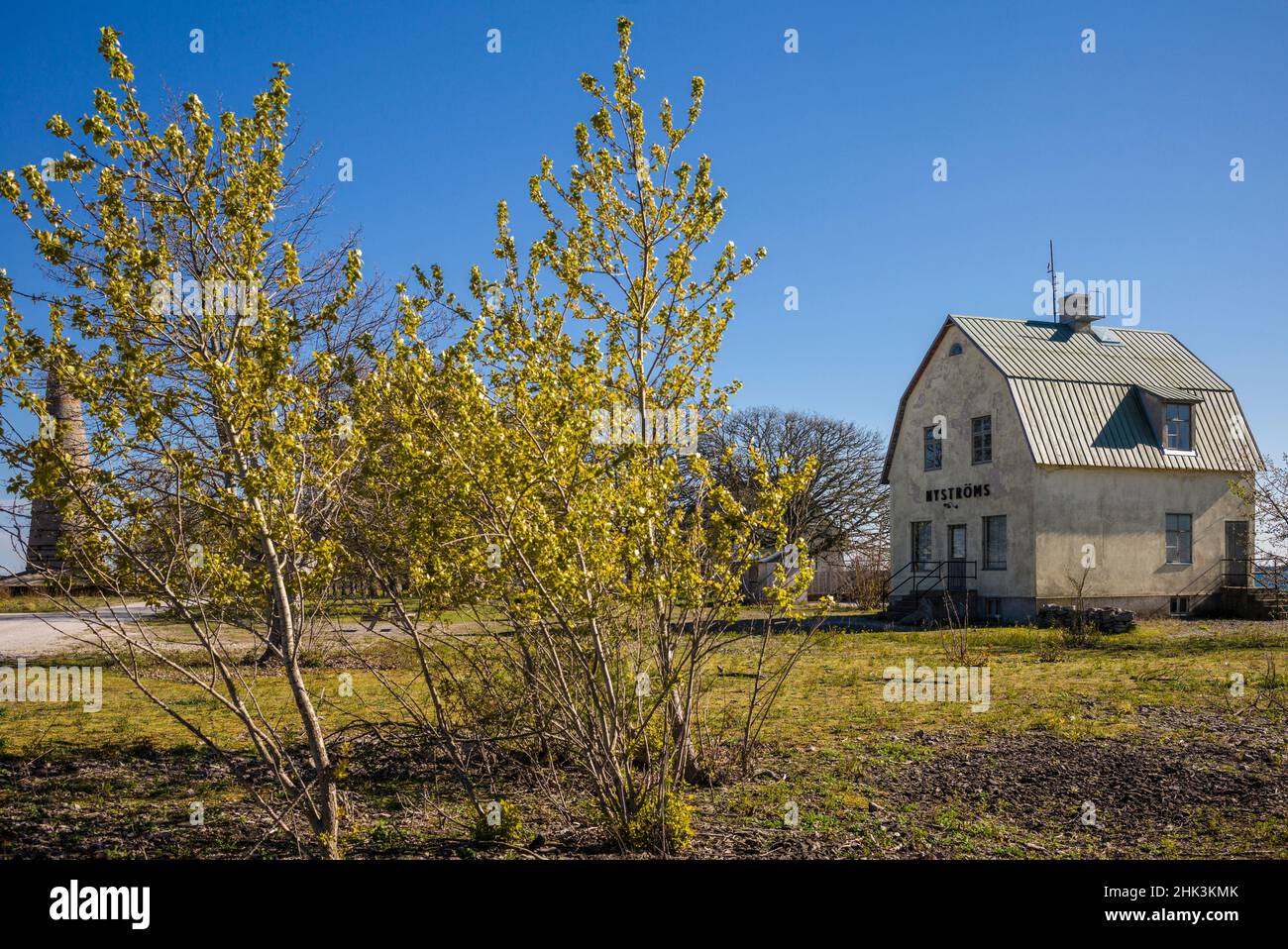 Sweden, Gotland Island, Bungenas, former chalk mine and military base ...