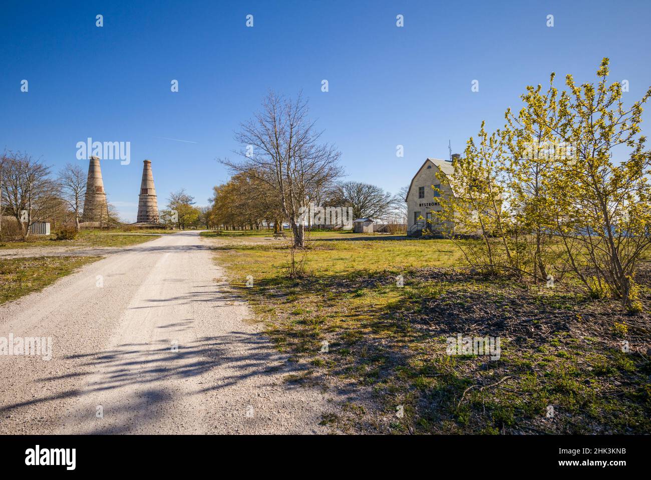 Sweden, Gotland Island, Bungenas, former chalk mine and military base ...