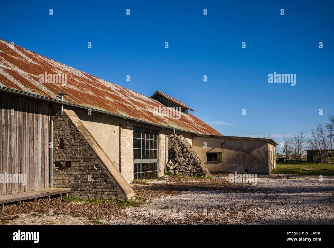 Sweden, Gotland Island, Bungenas, former chalk mine and military base ...