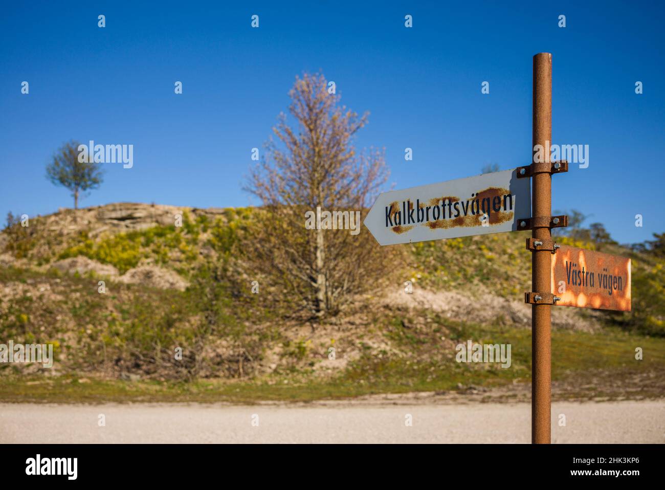 Sweden, Gotland Island, Bungenas, former chalk mine and military base ...