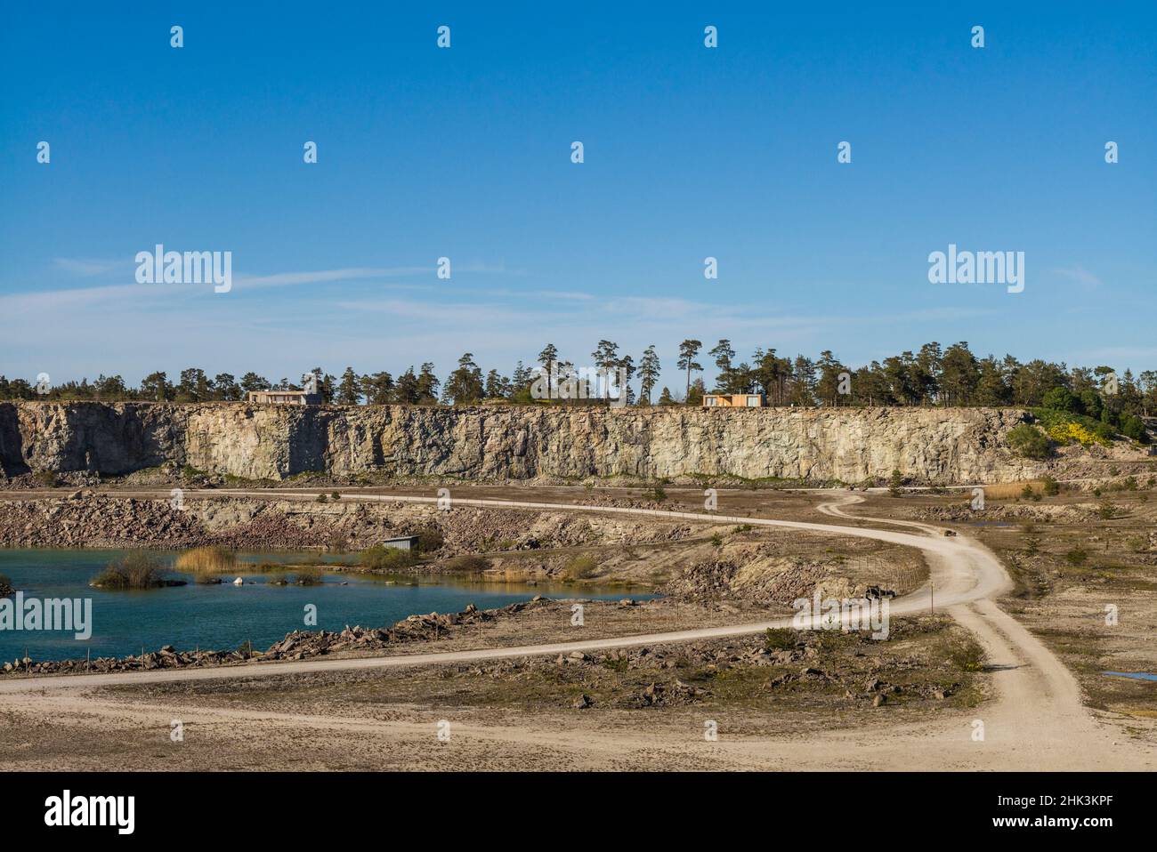 Sweden, Gotland Island, Bungenas, former chalk mine and military base ...