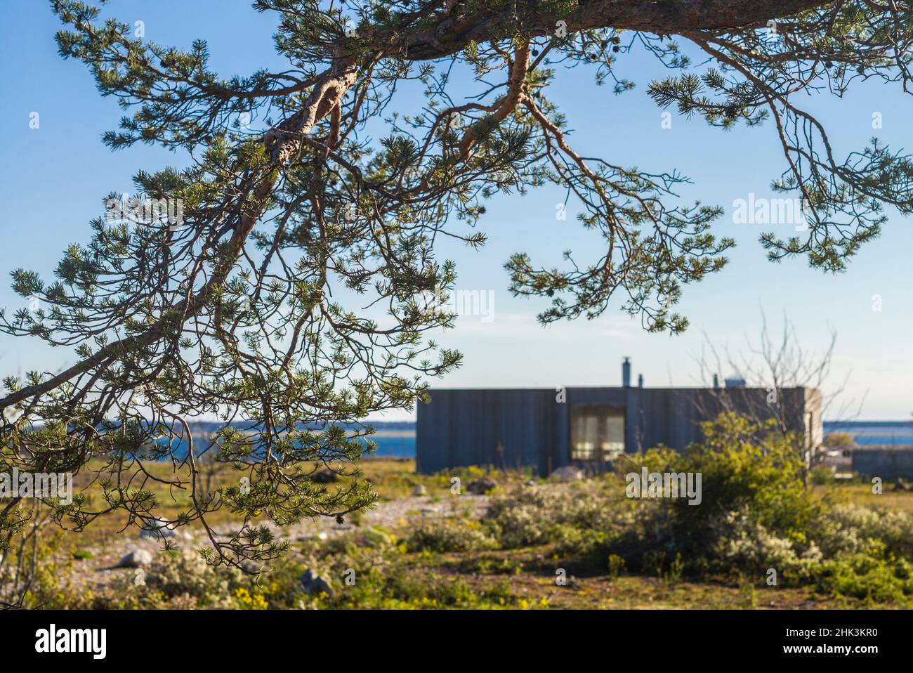 Sweden, Gotland Island, Bungenas, former chalk mine and military base ...