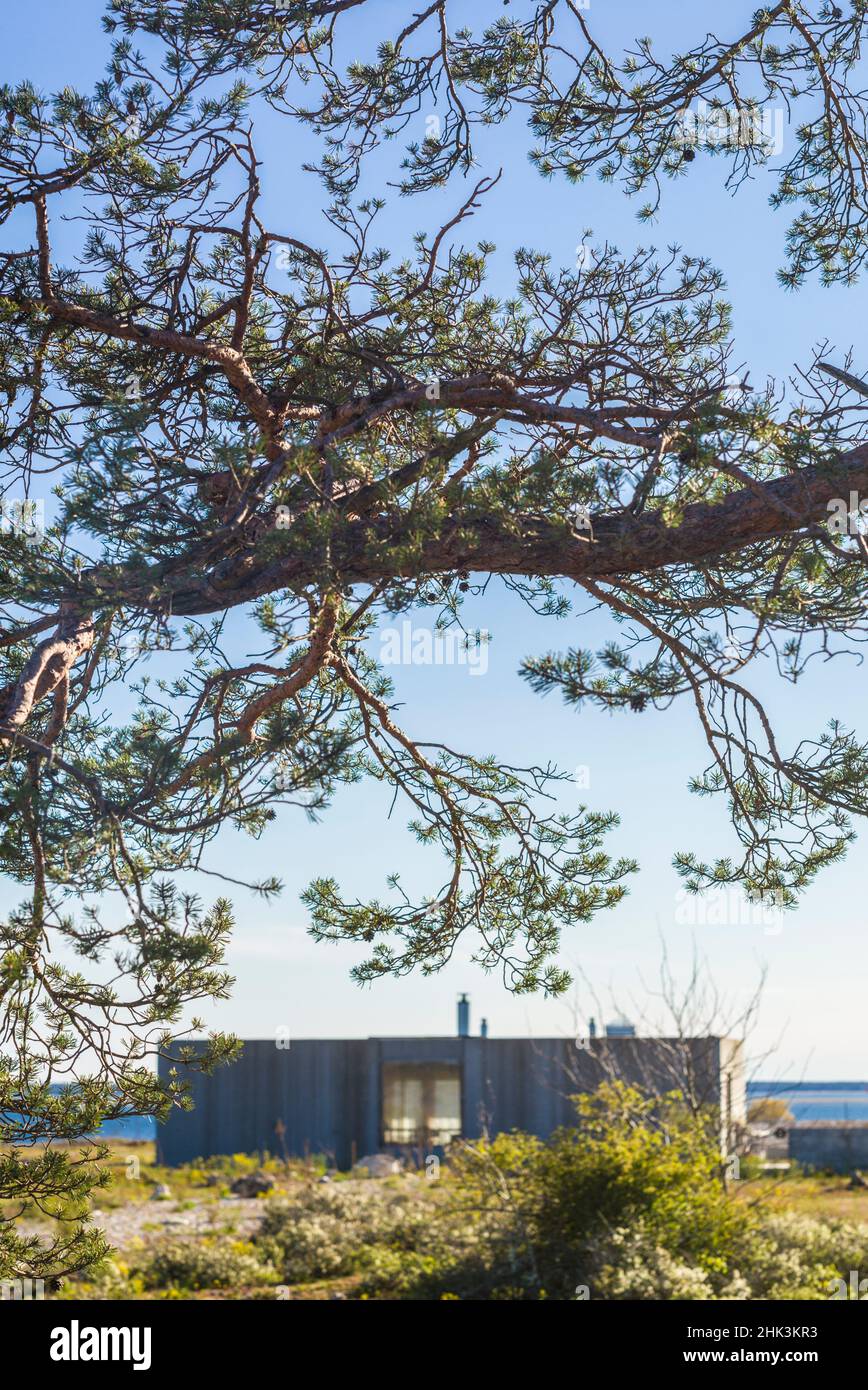 Sweden, Gotland Island, Bungenas, former chalk mine and military base ...