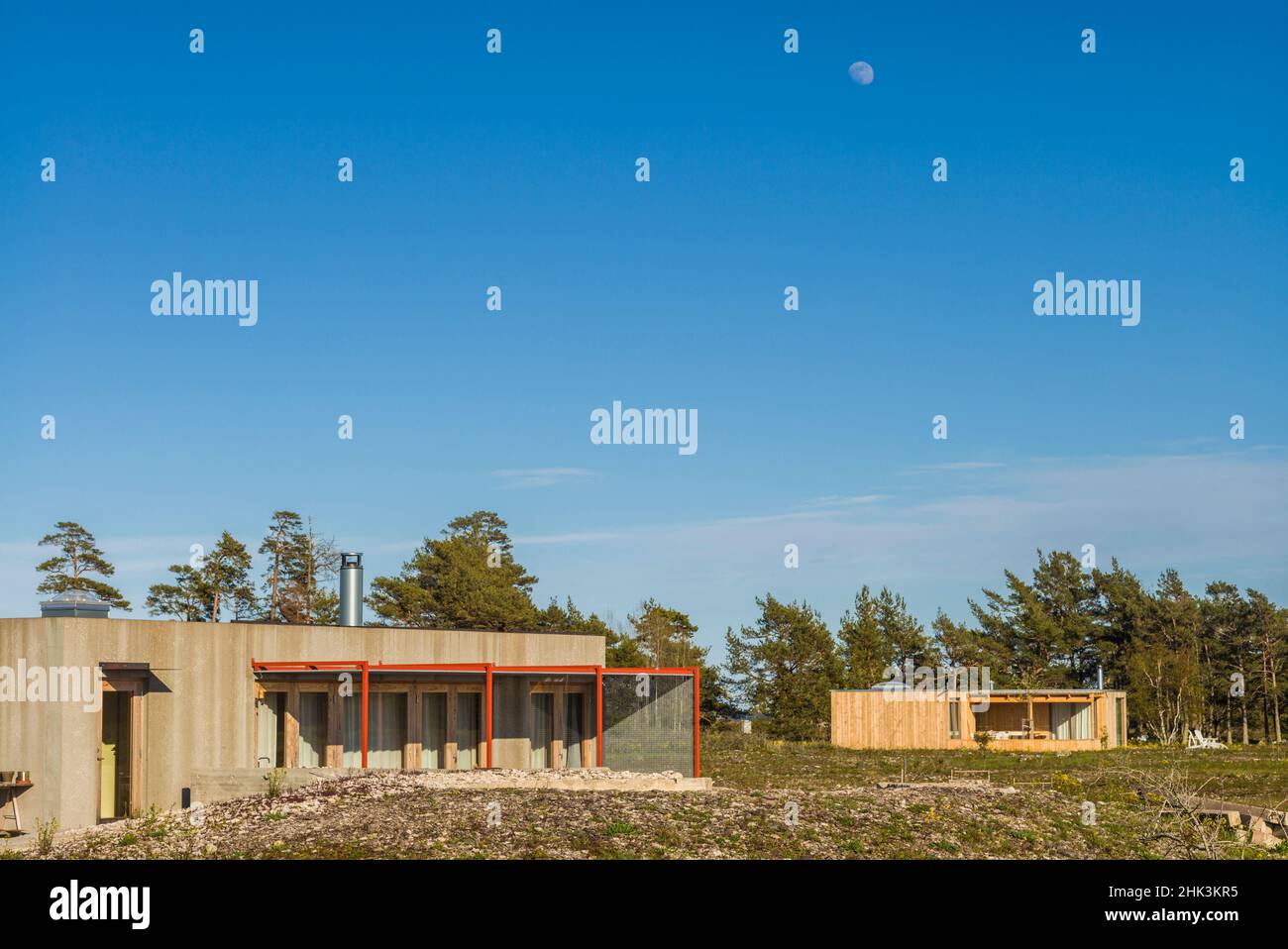 Sweden, Gotland Island, Bungenas, former chalk mine and military base ...