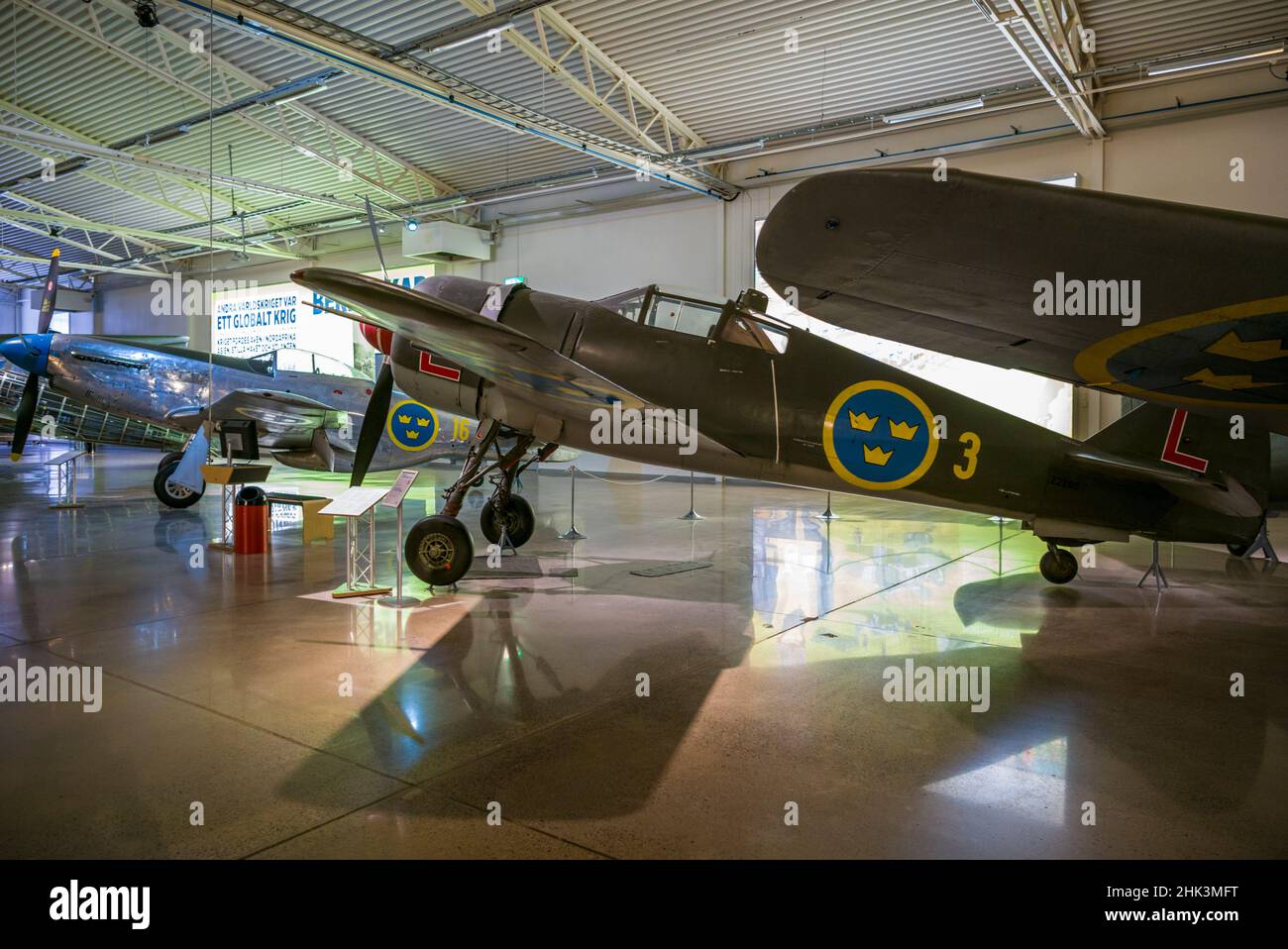 Sweden, Linkoping, Flygvapen Museum, Swedish Air Force Museum, WW2-era ...