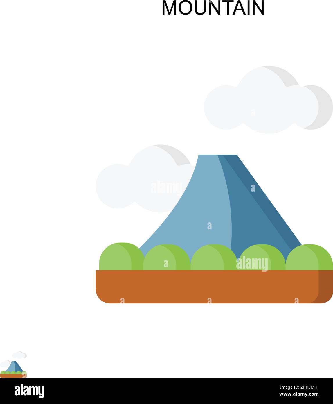 Mountain Simple vector icon. Illustration symbol design template for ...